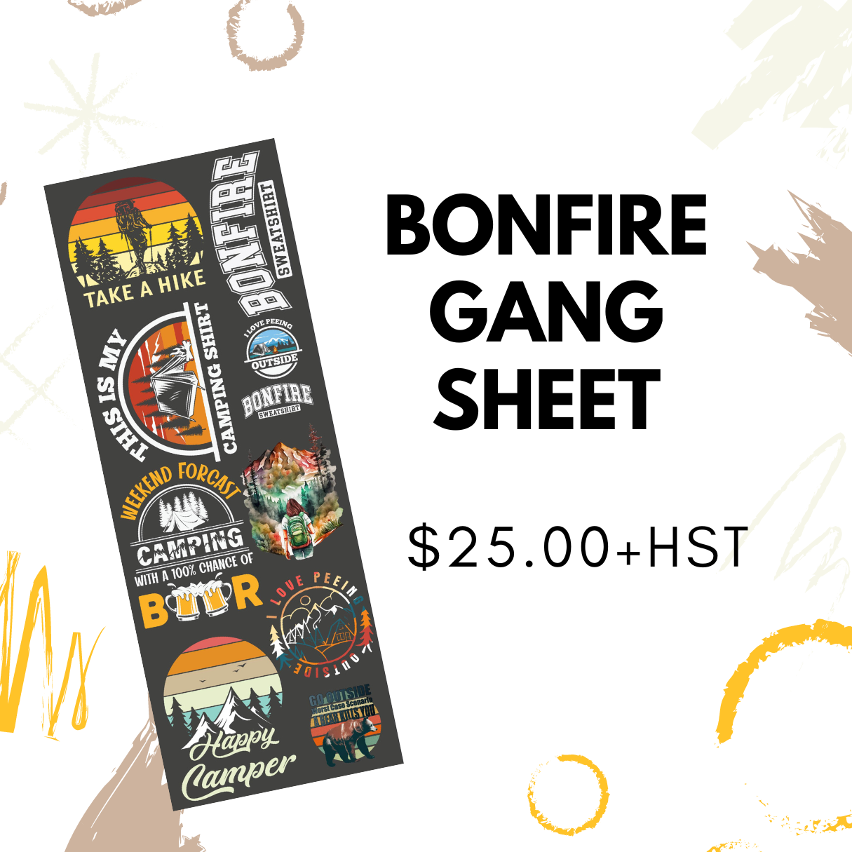 Bonfire Pre Made DTF Gang Sheet – Kawartha Vinyl Inc.