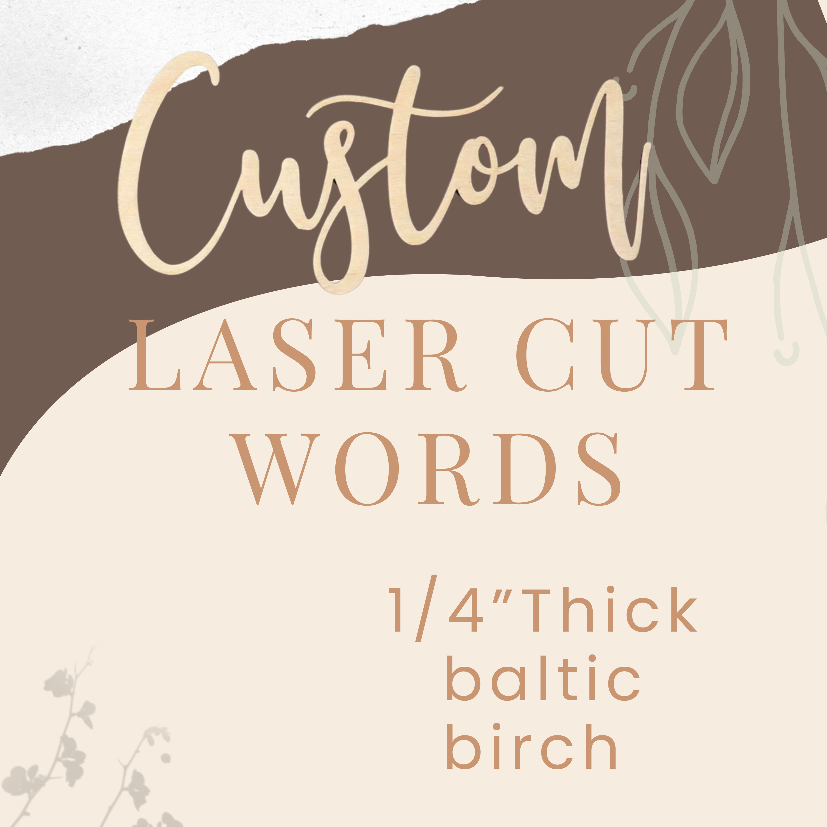 Custom Laser Cut (Scripted fonts) – Kawartha Vinyl Inc.