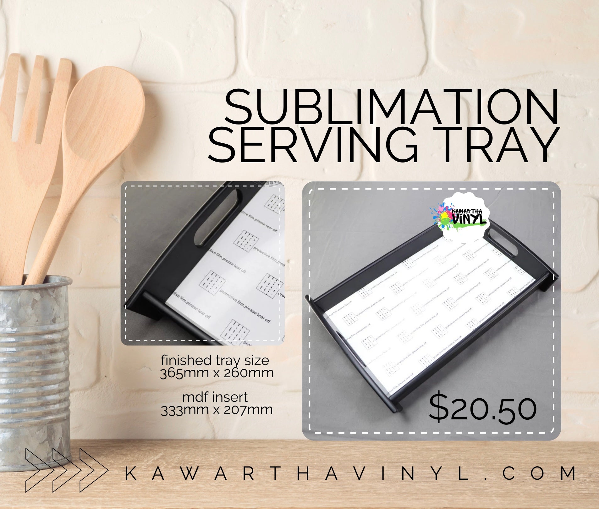 Sublimation Serving tray – Kawartha Vinyl Inc.